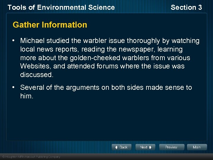 Tools of Environmental Science Section 3 Objectives