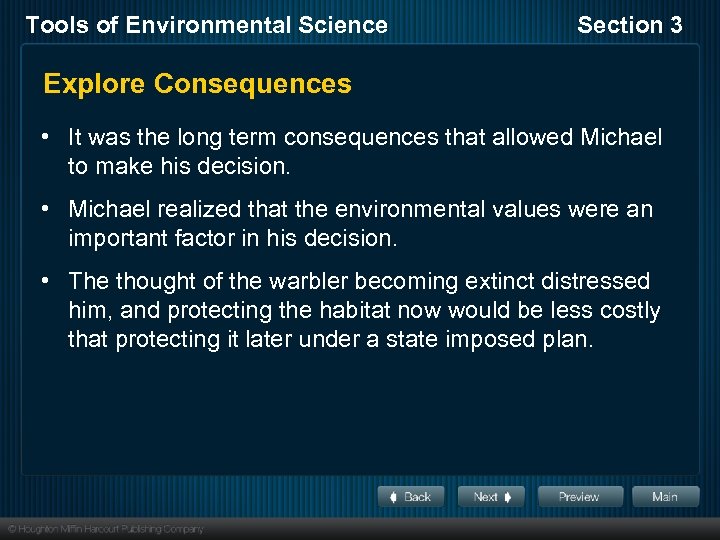 Tools of Environmental Science Section 3 Objectives