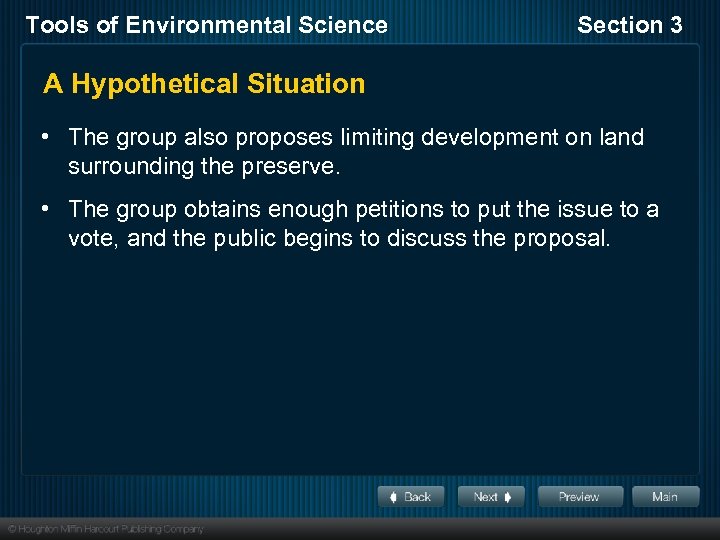 Tools of Environmental Science Section 3 Objectives
