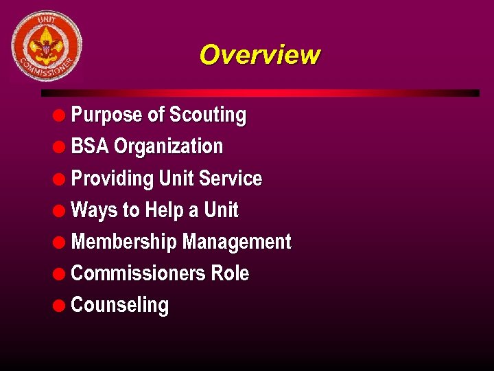 Commissioner Basic Training Dave Prior S US A