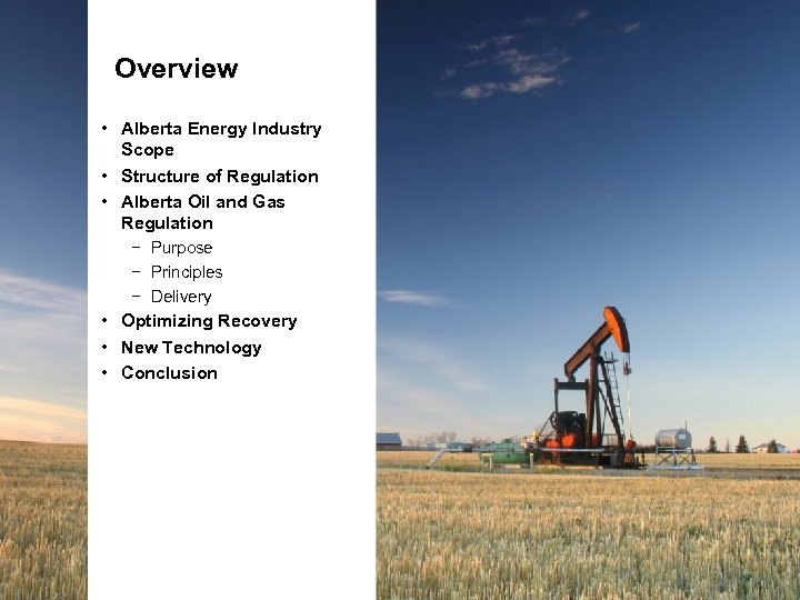 Regulation of Oil and Gas in Alberta Canada