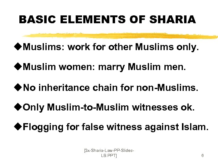 OVERVIEW OF SHARIA LAW by Lyle B