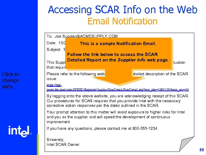 e-Business SCAR Training Materials Engineering SPEED SCAR