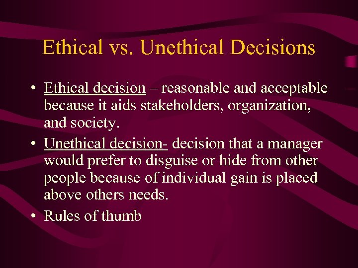 Chapter 6 Ethics and Corporate Social Responsibility