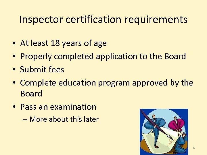 NC Rules and Requirements Certified Inspectors of Subsurface