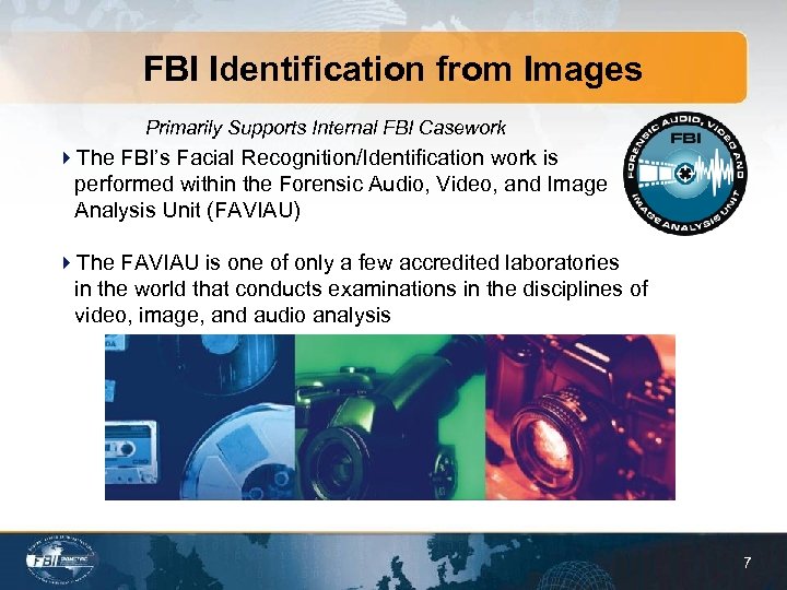 Combating Fraud with Face Recognition Some FBI Initiatives