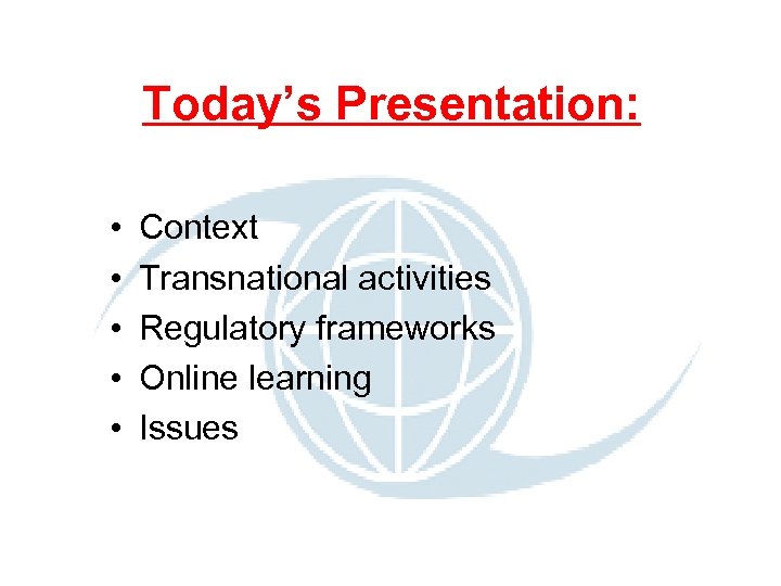 Developments in Borderless Higher Education Top Management Programme