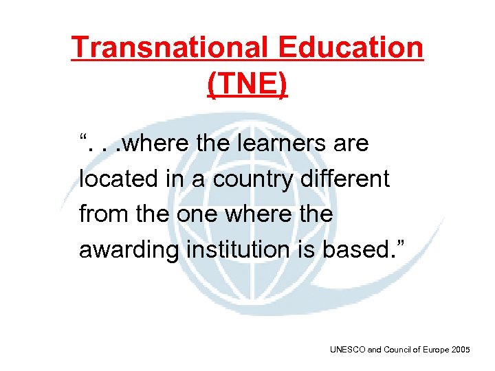 Developments in Borderless Higher Education Top Management Programme