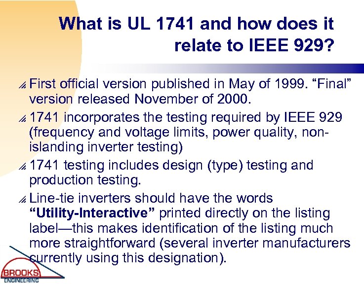 Net Metering and Utility Interconnection Presented by Bill