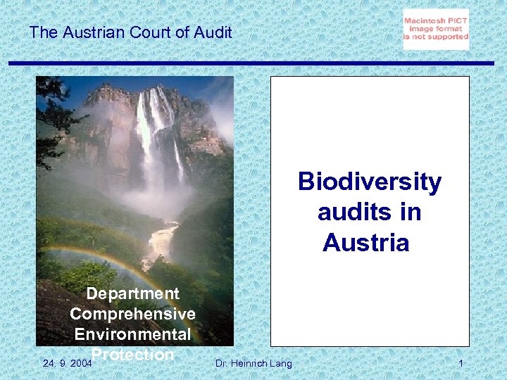 The Austrian Court of Audit Biodiversity audits in