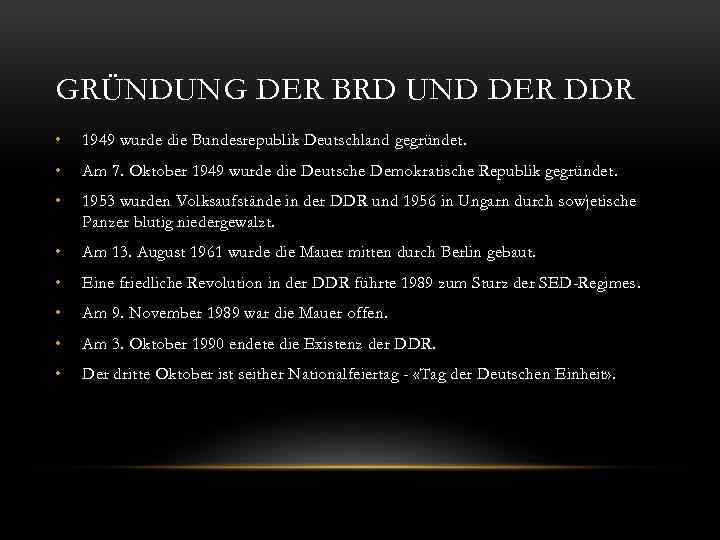 DIE GESCHICHTE VON DEUTSCHLAND DER URSPRUNG DES