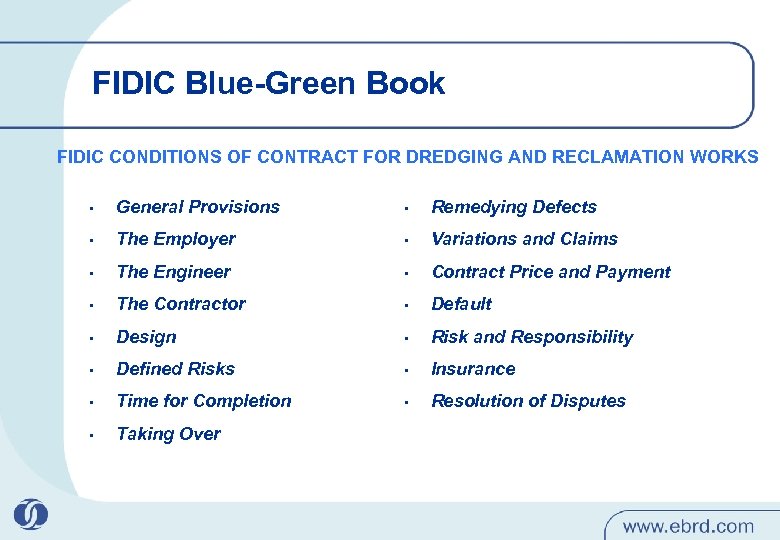 Marine Infrastructure Development European Bank for Reconstruction and