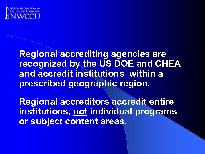 Academic Quality is Enhanced Achievements are Documented Accountability