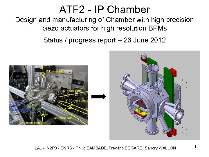 ATF 2 — IP Chamber Design and manufacturing