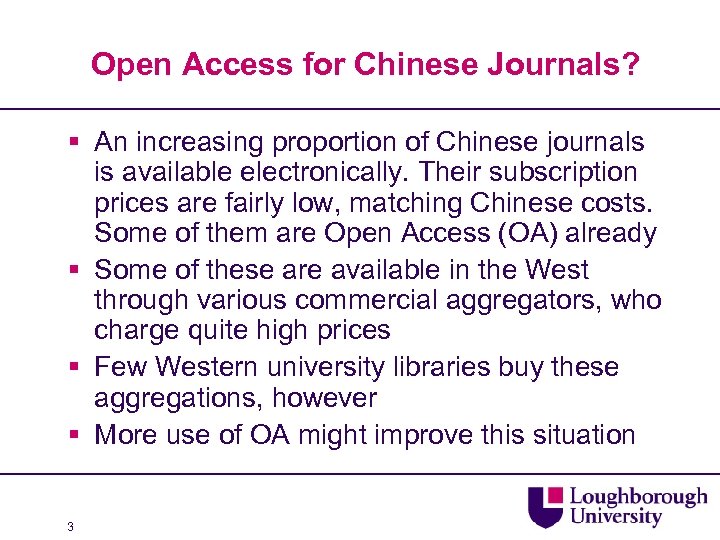 Use of Open Access Electronic Journals by Chinese