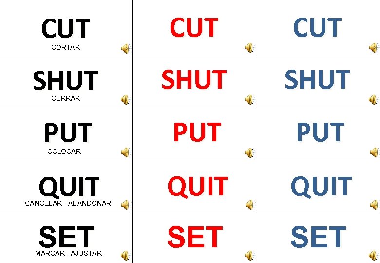 INSTRUCTIONS Regular and irregular verbs Make flash cards