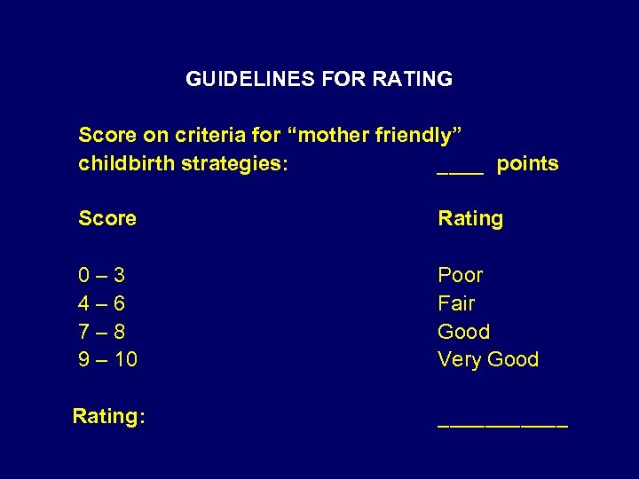Infant Young Child Feeding Assessment