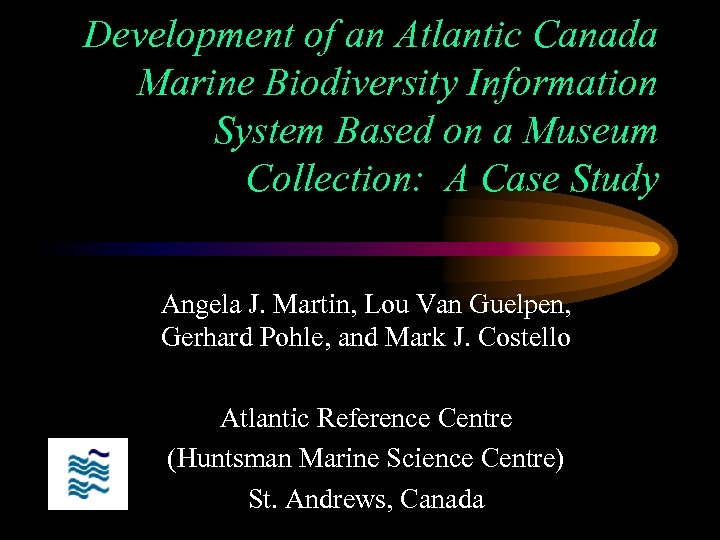 Development of an Atlantic Canada Marine Biodiversity Information