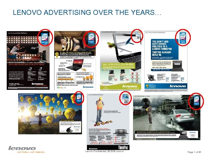 LENOVO ADVERTISING OVER THE YEARS Lenovo Confidential