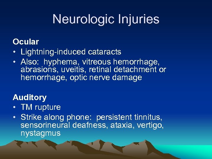 Electrical Lightning Injuries Carly Thompson EM-Resident April
