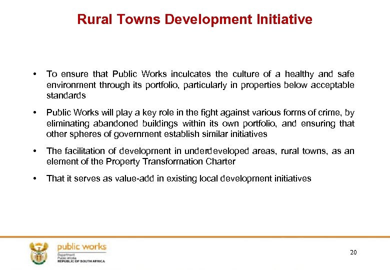 Briefing to Public Works Portfolio Committee Inner City