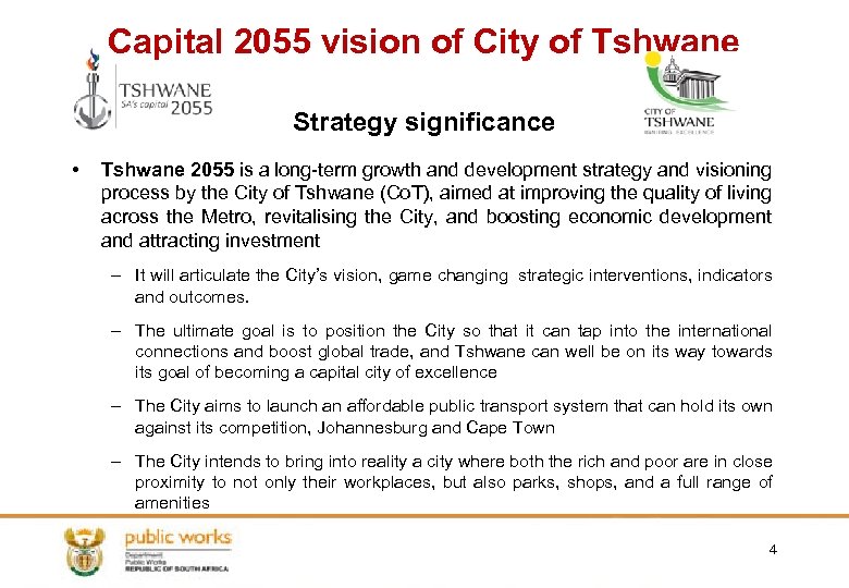 Briefing to Public Works Portfolio Committee Inner City