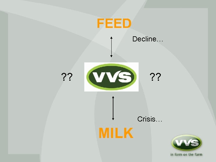 MILK CRISIS Challenges for a supplier to dairy