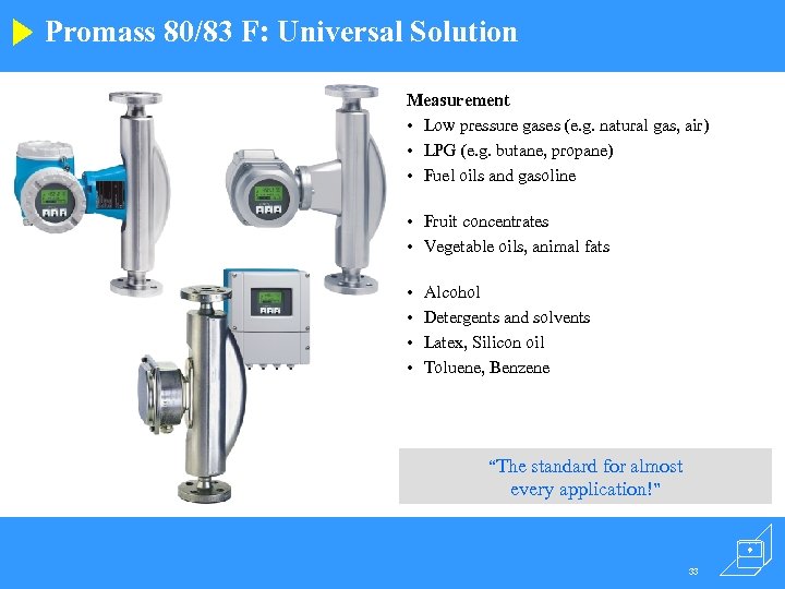 Flow Overview January 2000 Flow Measurement Technology