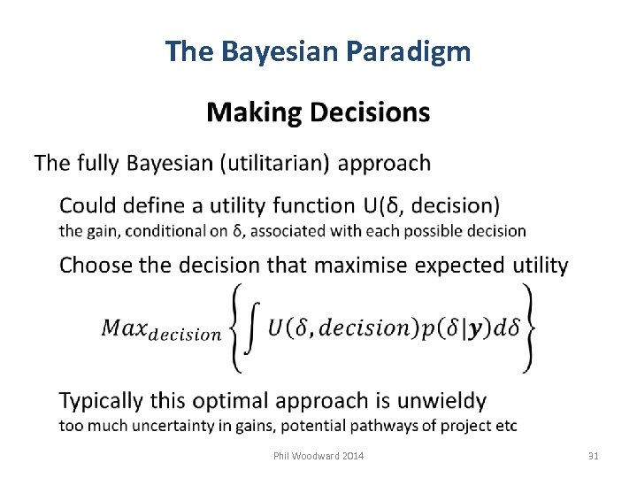 Applied Bayesian Methods Phil Woodward 2014 1