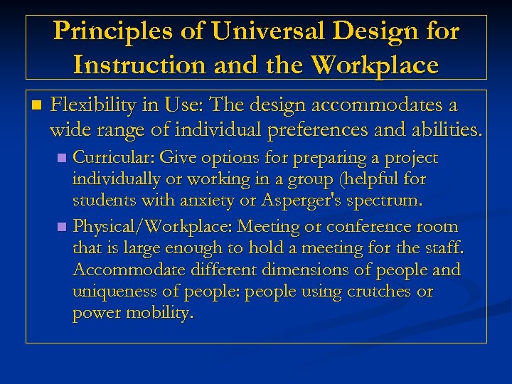 Universal Design in the Classroom and Workplace Benefits