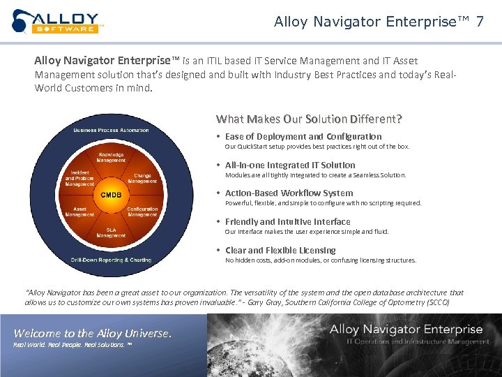 Alloy Navigator Enterprise 7 Service Desk IT