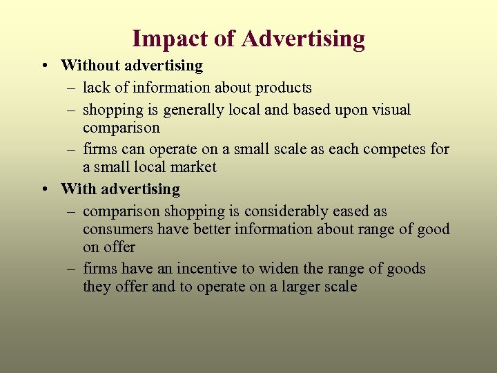 ECON 4100 Industrial Organization Lecture 18 Advertising Market