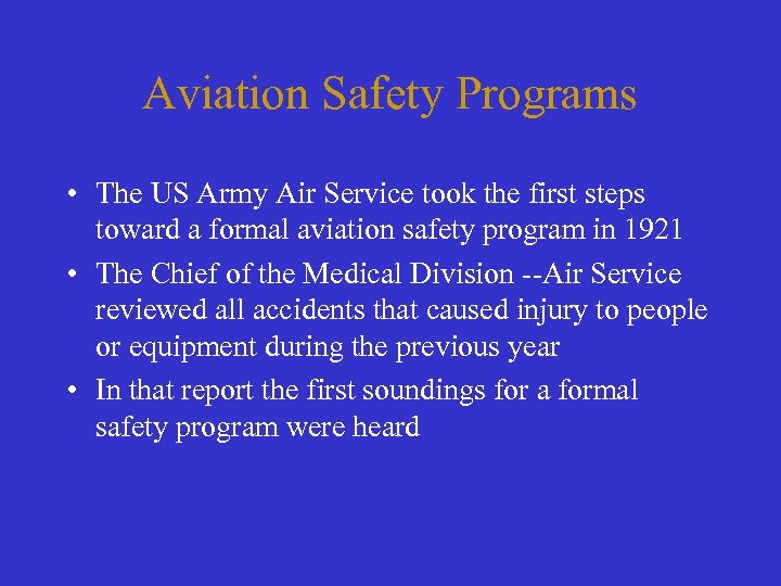 System Safety Management The Basic Need For