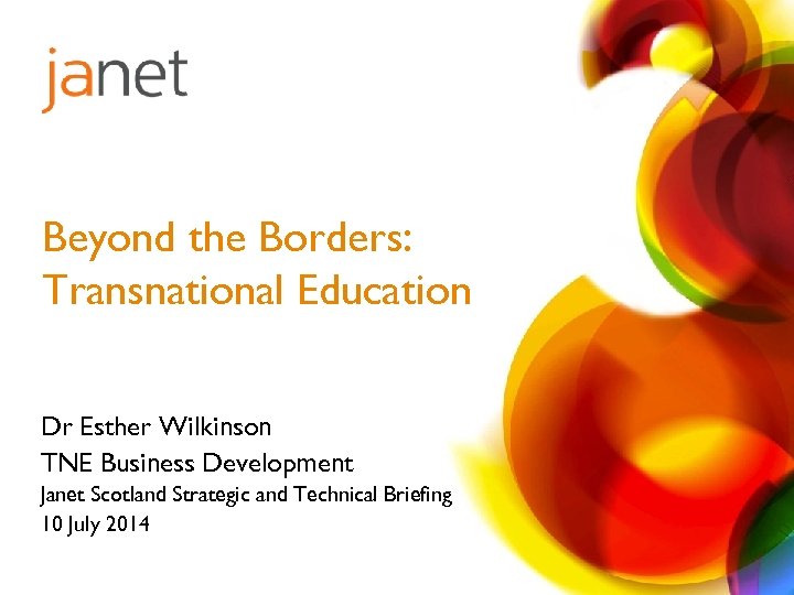 Beyond the Borders Transnational Education Dr Esther Wilkinson