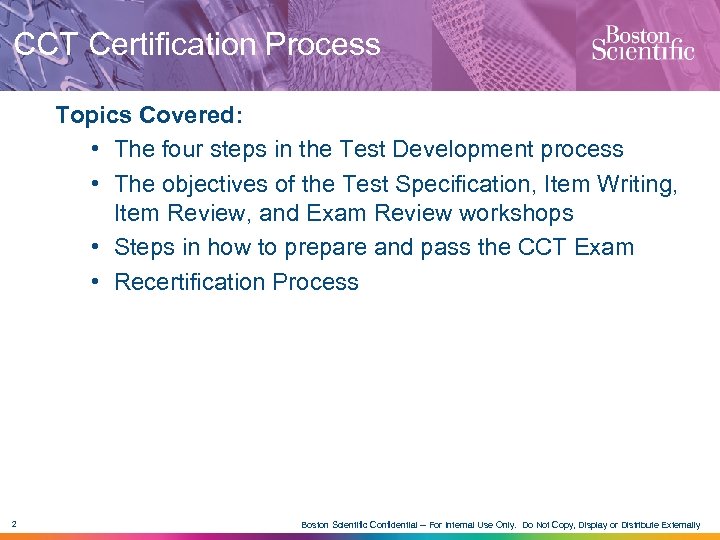 CCT Certification Process 2012 NCSLI Workshop and Symposium