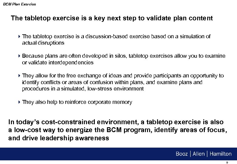 The Value-Driver Approach to Business Continuity A Cost-Effective