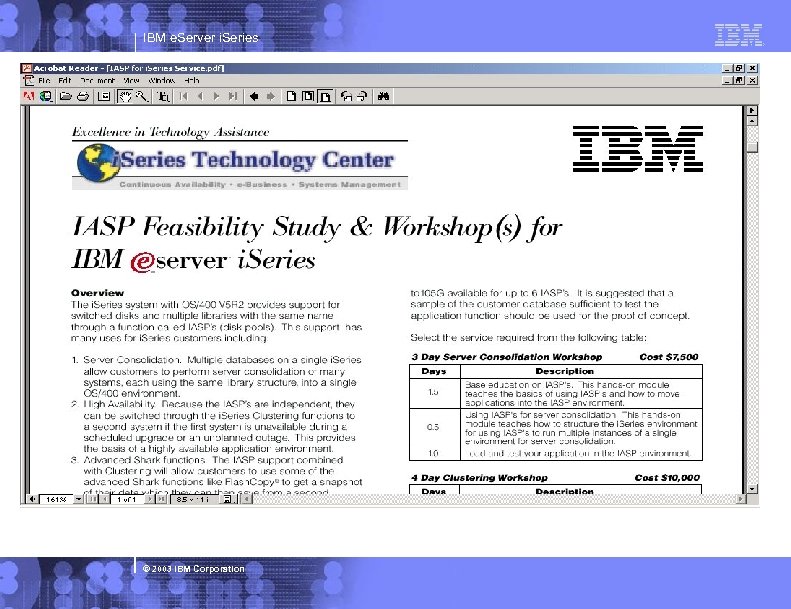 IBM e Server i Series Session 36 CE