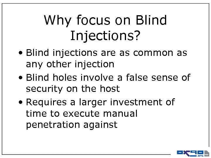 Automating Blind SQL Exploitation Defcon 12 Cameron Hotchkies