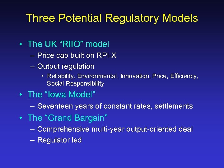 New Utility Business Models Response to a High