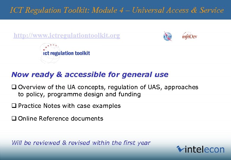ICT Regulation Toolkit Module 4 — Universal Access
