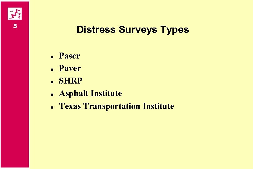 Lecture 4 PAVEMENT CONDITION SURVEYS Instructional Objectives