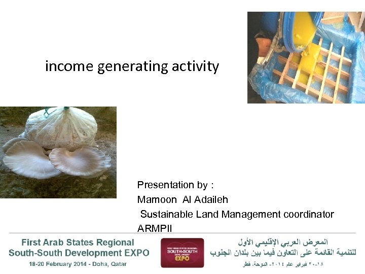 income generating activity Presentation by Mamoon Al