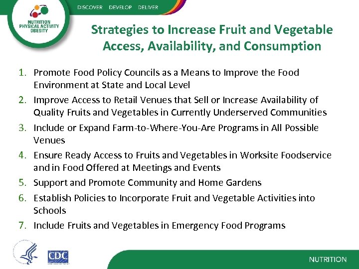 The CDC Guide to Fruit Vegetable Strategies