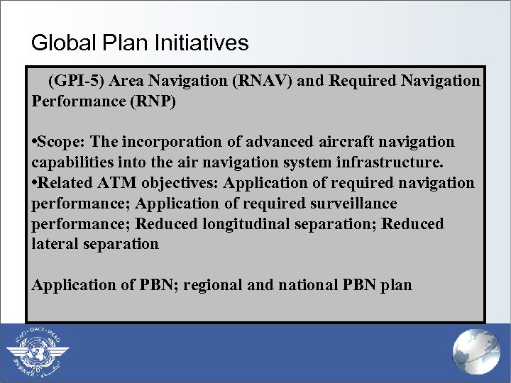 NPF SIP 2011 -WP 8 Global Air Navigation Plan Saulo Da