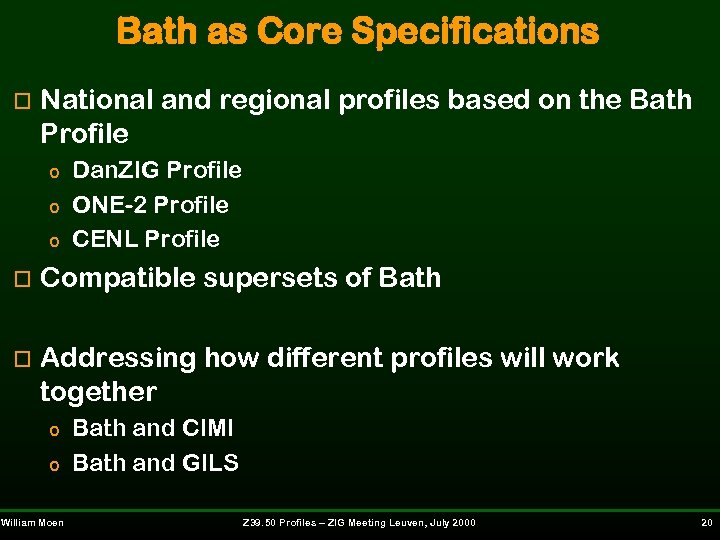 Z 39 50 Profiles The Bath Profile William