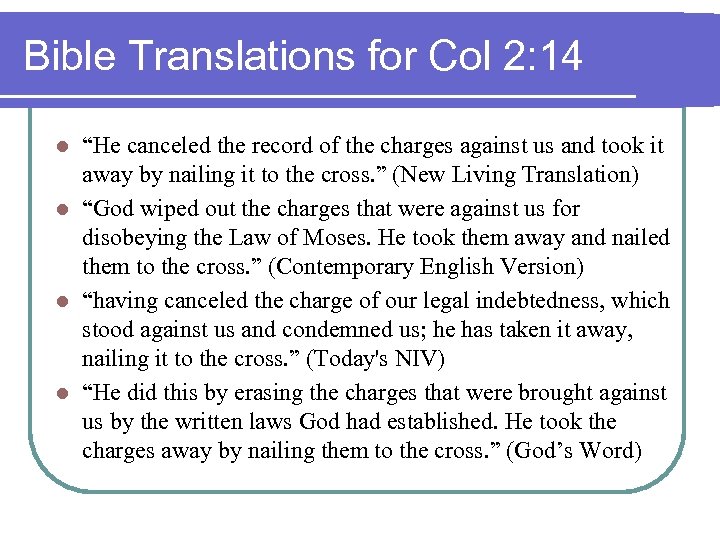 The Law in Colossians 2 14 -17