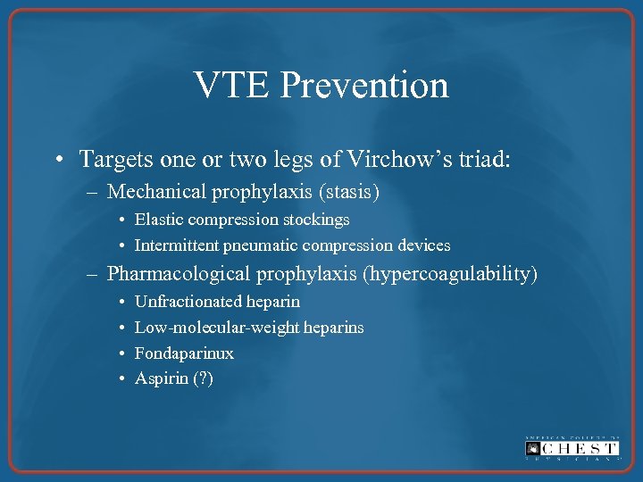 Prevention of Venous Thromboembolism in Nonorthopedic Surgical Patients