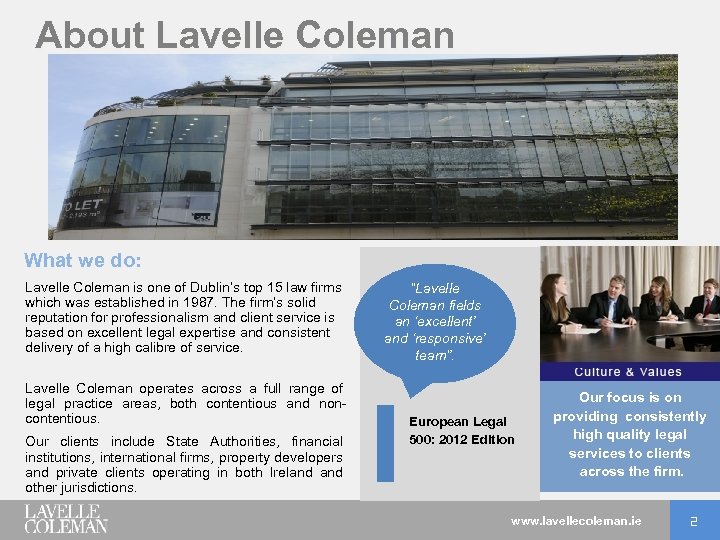 An Introduction to Lavelle Coleman Presenter Justin Nevin