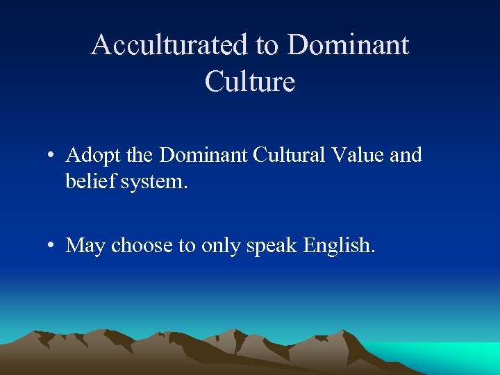 The Acculturation Level of Mariachi Instructors Directors Presentation By