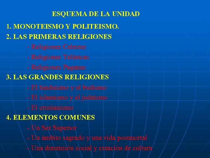 TEMA 2 LAS GRANDES RELIGIONES DEL MUNDO